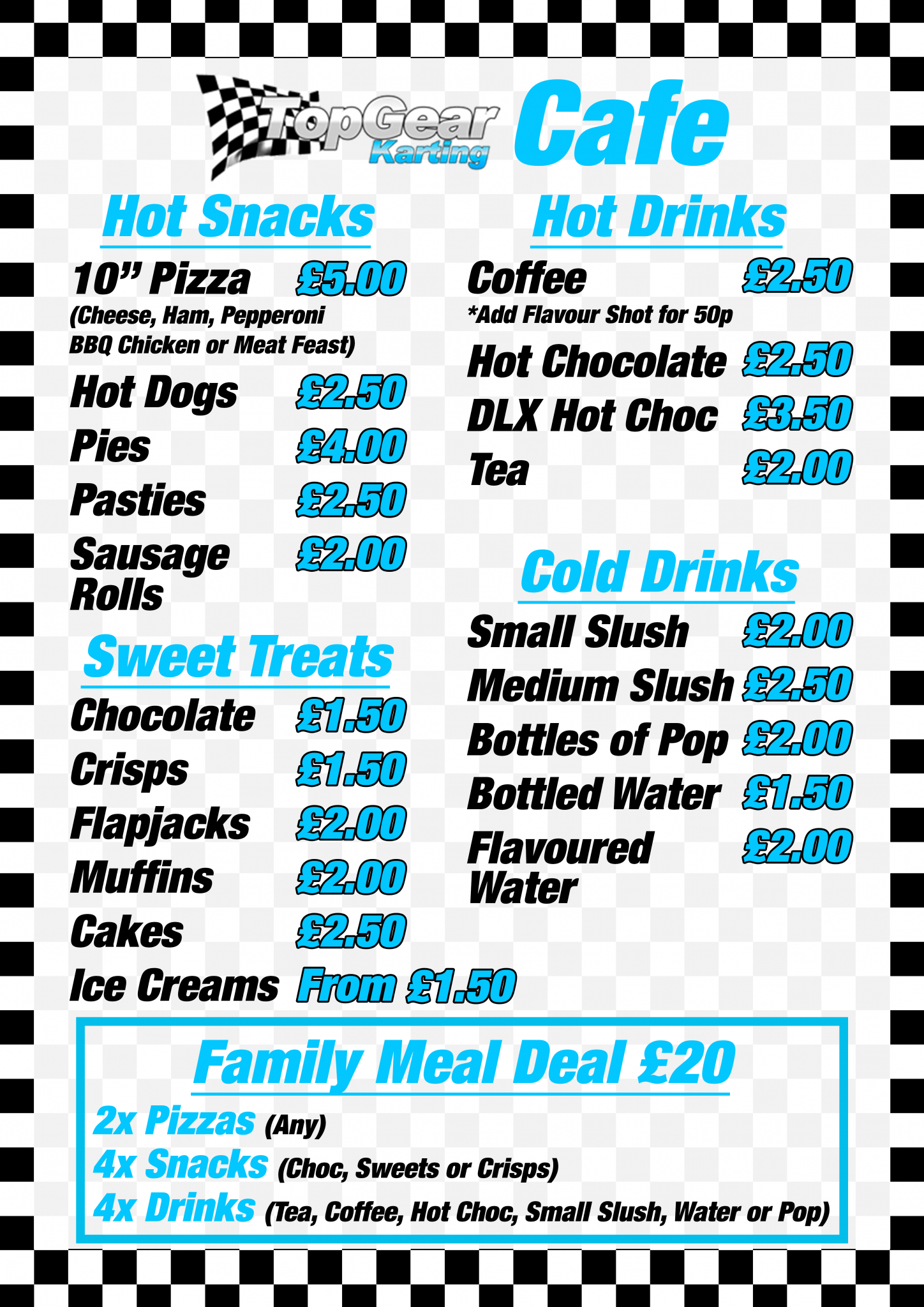 Cafe Menu - TopGear Karting
